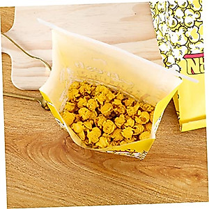 CIYODO 50pcs Popcorn Popcorn Bag Candy Gift Box Cardboard Gift Boxes Bulk Paper Bags Trick Movie Night Popcorn Containers Popcorn Supply Portable Popcorn Bag Snack Supply Christmas Yellow