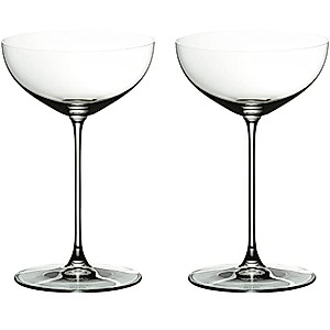 Riedel Veritas Moscato/Coupe/Martini Glass (2-Pack) Bundle with Wine Pourer Bundle (2 Items)