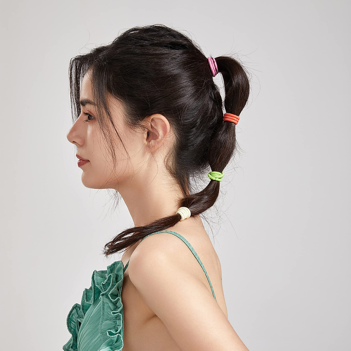 Dofash Hyper Elastic Hair Ties, 30 PCS Beige Hair Bands for Women's Hair, Blonde, Reusable, Nylon, Quick Stretch and Restore, Smooth Junction, Durable, Hair Friendly, Safety Tested