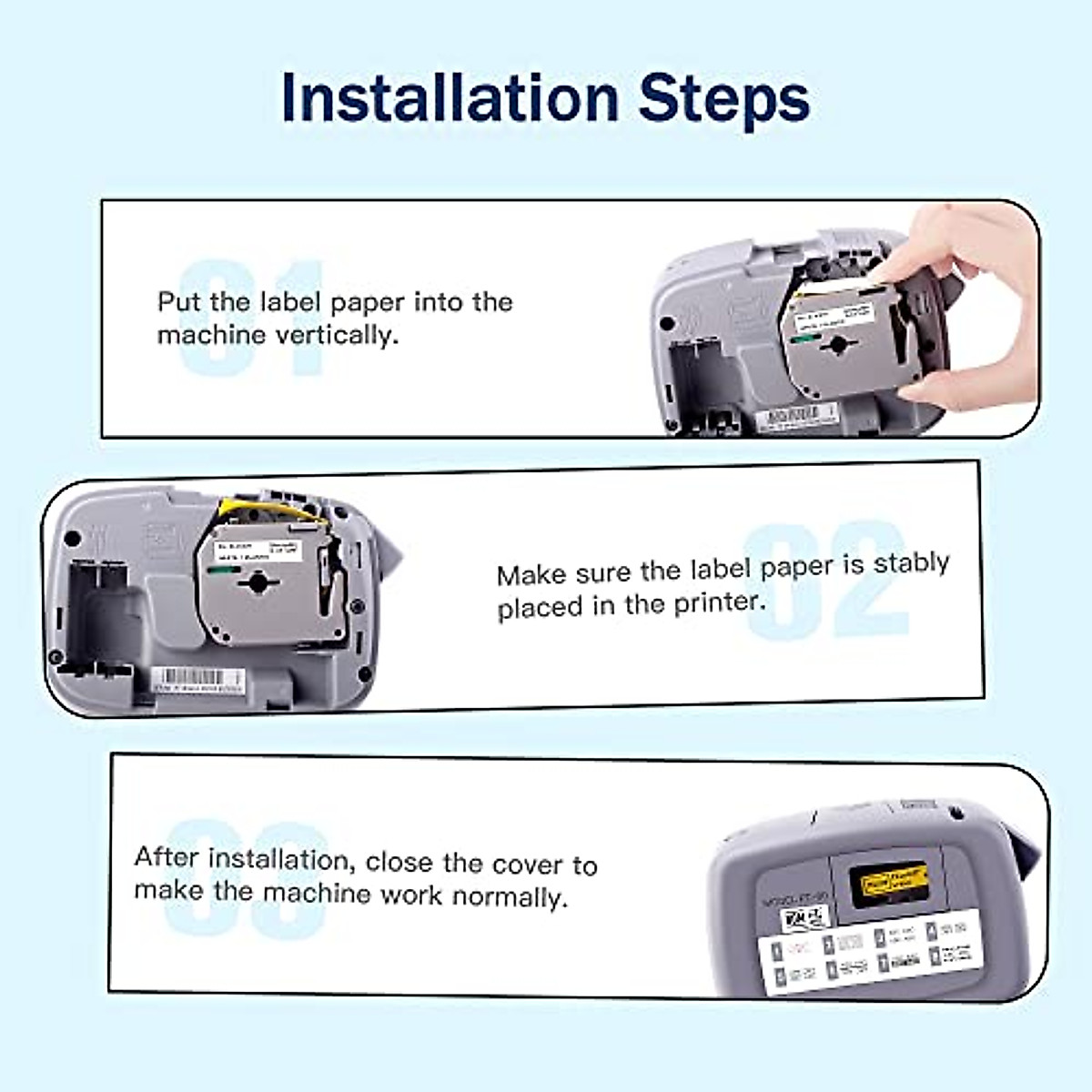 ISTAR Compatible Label Tape Replacement for Brother P-Touch M-K231 MK231 M231 M-K231S to use with Label Maker PT-M95 PT-90 PT80 PT70 PT-65, 0.47 Inch (12mm) x 26.2 Feet (8m), Black on White, 6-Pack