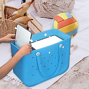 Exnemav 2× Divider Tray & 1× Phone Holder for Bogg Bag Accessories - XL Bogg Bag Insert Divider, Organizing Bogg Bags and Divide Space, Phone Organizer & Tray Insert for Beach Bag (Black&White)