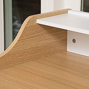 Christopher Knight Home Aalto Computer Desk, Oak / White Melamine