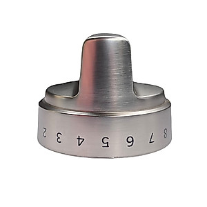 5 Pack of WB03X24818 Stove Knob – Premium Stainless Steel Stove Knob Replacements – Reinforced D-Shape Hole – Burner Range Replacement Knobs Compatible with GE Gas Stoves