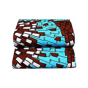 Vkceeool African Print Fabric Ankara Traditional Wax Fabric Dashiki Cloth Fabric 1 Yard (Fabric-A02)