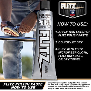 Flitz BU 03515 Metal, Plastic and Fiberglass Polish Paste - 5.29 oz. , Blue
