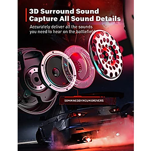 Gaming Headset for PS5 PS4 PC, Gaming Headphones with Noise Cancelling Mic, Wired Gamer Headsets for Computer Laptop Mac Nintendo NES Games