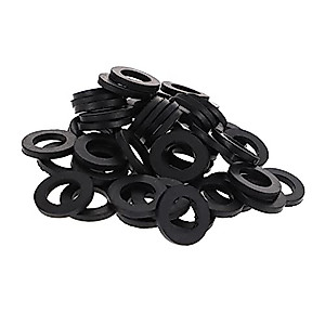 VILLFUL 100pcs Keep Rubber Shower Pipe Shop Heads Garden Tabs Standard Seal Water Round Gasket Fit Duty All Washers Heavy for Replacement Self Sealing O Hose Ring Nozzle Flat Washer