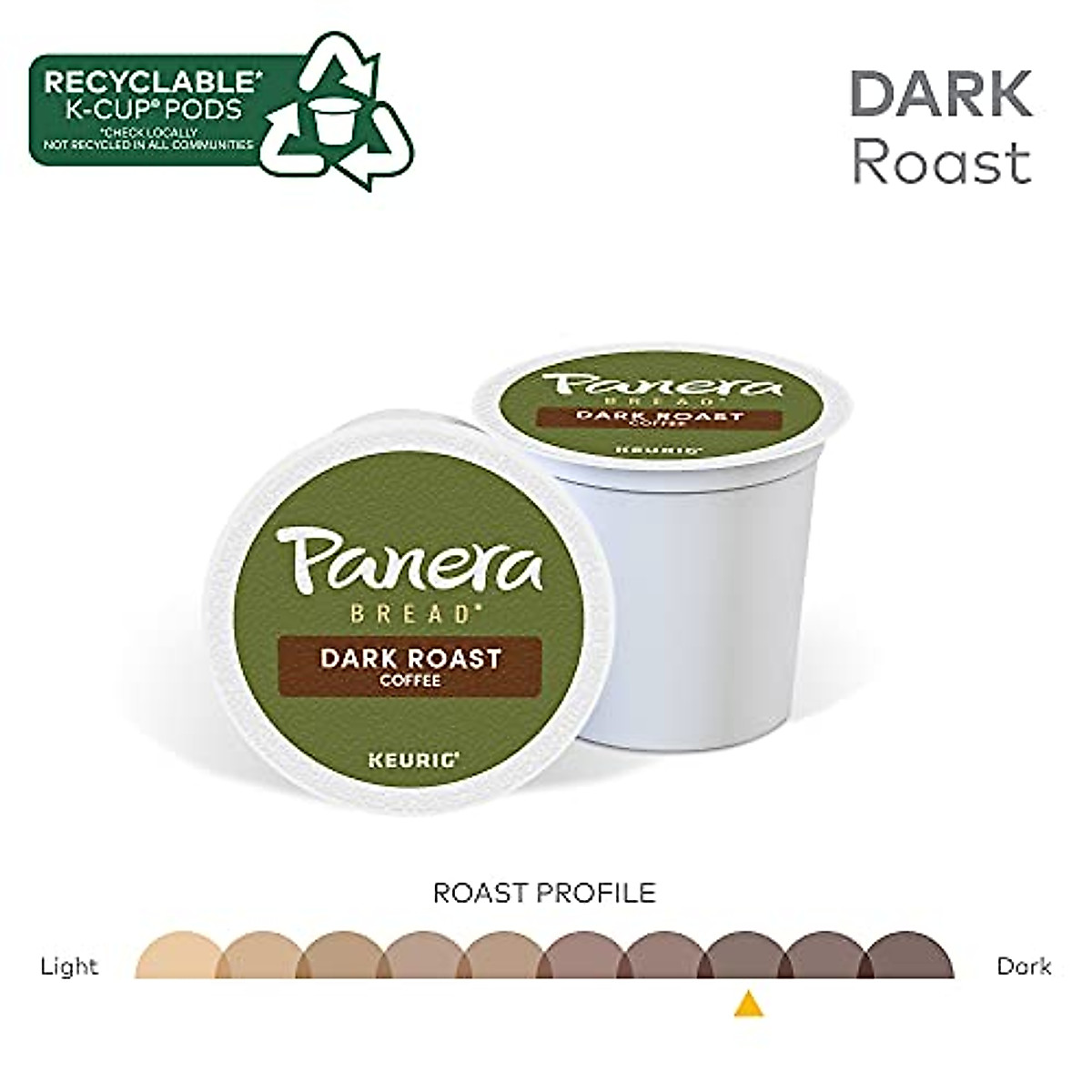 Panera Bread Dark Roast Coffee, Keurig Single Single Serve Coffee K-Cup Pods, 12 Count (Pack of 6)