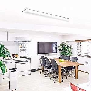 AntLux 110W 8FT LED Shop Lights Ultra Slim LED Wraparound, 12600LM, 5000K, 8 Foot Strip Light, Flush Mount Garage Office Warehouse Ceiling Lighting Fixture, 8 Foot Fluorescent Tube Replacement, 4 Pack