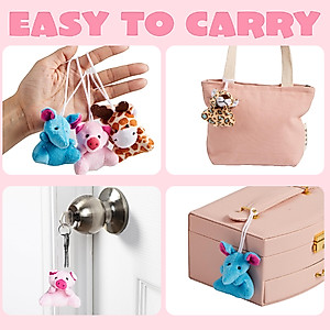 JOYIN 28 Pack Valentines Day Gifts Cards for Kids with Animal Plush Toy Key Chain Stress Relief Fidget Toy for Valentine's Classroom Exchange Cards and Valentines Party Favor