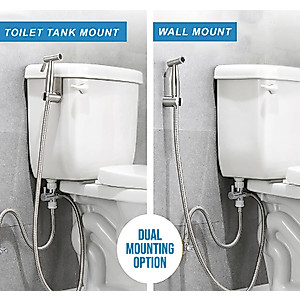 My Homebound Handheld Toilet Bidet Sprayer, Stainless Steel Jet Sprayer kit, Bathroom Bidet with Adjustable Water Pressure, Easy to Install Bidet Faucet Sprayer for Baby Cloth Diaper Cleaning