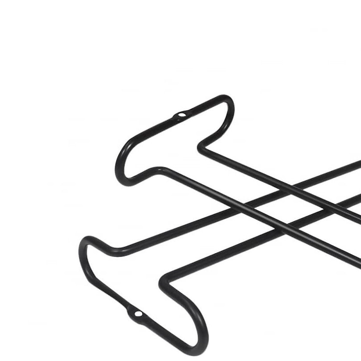 HOJLKLD Wine Glass Rack, 2 Pack Metal Stemware Rack Under Cabinet Wine Glass Holder for Kitchen And Bar (White)