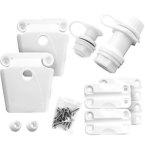Cooler Replacement Parts Kit, Ice Chest Plastic Hinges, Latch Posts, Threaded, and Triple-Snap Drain Plug. Compatible With Igloo Cooler. Best Option for Repairing and Replacing Multiple Cooler Parts.