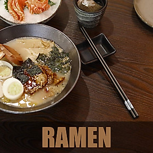 10 Pairs Chopsticks Reusable Dishwasher Safe, Fiberglass Chopsticks, 9.5Inch Non-Slip Chopsticks For Beginners, Japanese Korean Chinese Chop Sticks For Food & Cooking, All In A Gift Box