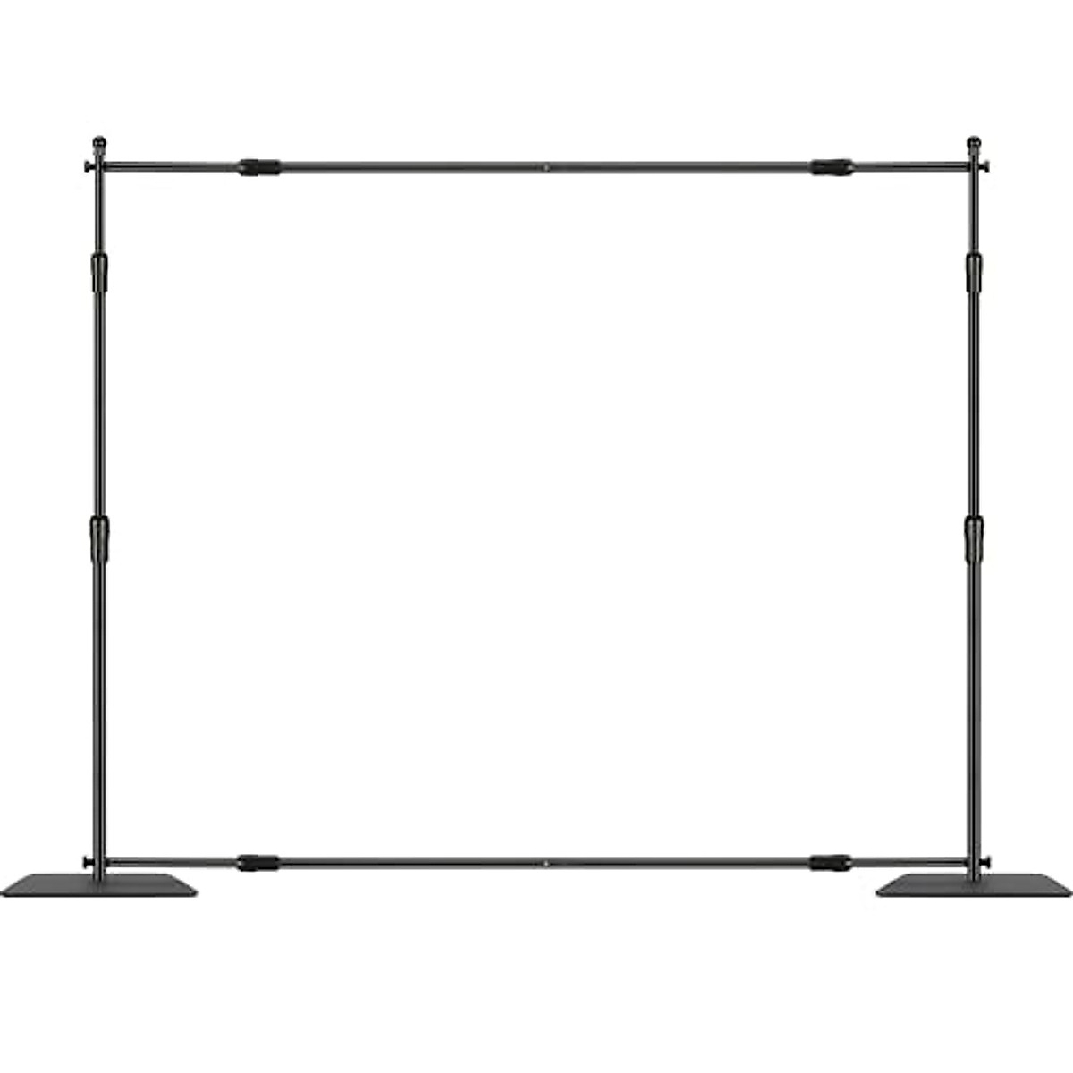VEVOR 10ft x10ft Pipe and Drape Kit, Heavy Duty Backdrop Stand with Carbon Steel Base, Adjustable Backdrop Support with 2 Clamps and A Carry Bag for Wedding, Party, Event, Photography and Exhibition