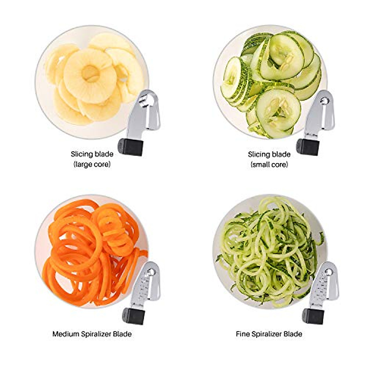 Bestand Spiralizer Attachment Compatible with KitchenAid Stand Mixer, Comes with Peel, Core and Slice, Vegetable Slicer(Not KitchAid Brand Spiralizer)