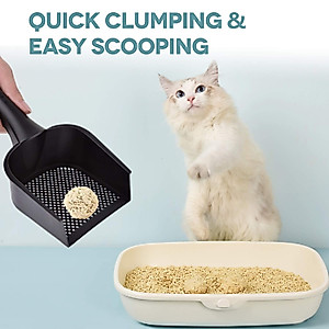 Tofu Cat Litter Natural Cat Litter Clumping Cat Litter Flushable Kitty Litter Cat Litter Unscented Ultra Odor Control Cat Litter Low Tracking Biodegradable Pellets Multi-Cat
