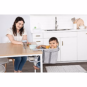 Regalo Easy Diner Hook-On High Chair, Includes Storage Pocket, Rubber Bumpers to Protect Surfaces, and Fast Compact Foldable Design for Home and Travel Use