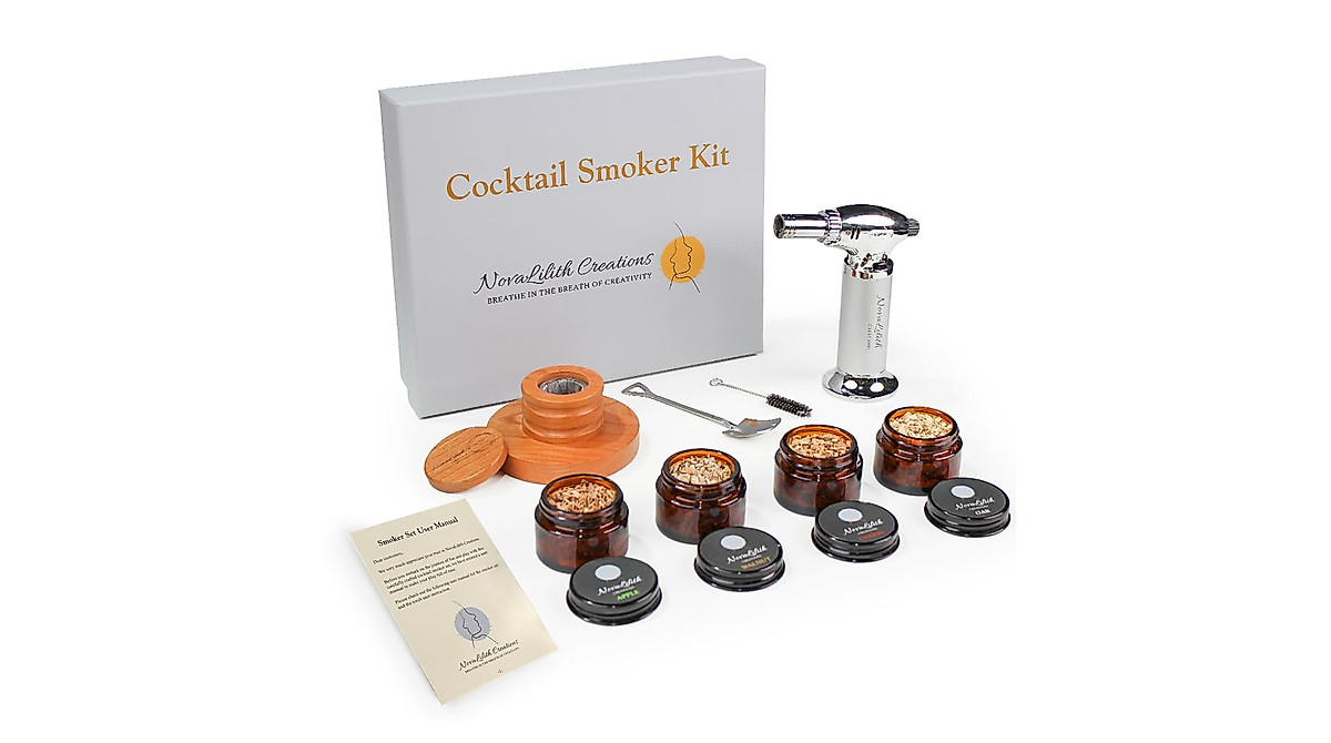 NovaLilith Old Fashioned Cocktail Smoker Kit for Whiskey & Bourbon