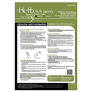 DONGSUNG Herb Speedy Color Cream (Natural Black, 1 Pack), PPD-Free Ammonia-Free Vegan Hair Dye with Sun Protection, Odorless, Gentle for Sensitive Scalp, No Eye or Scalp Irritation