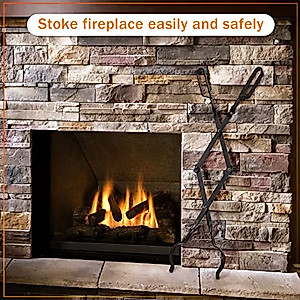 Uten Fire Tongs 26” Long Heavy Duty Fireplace Log Tongs Indoor Fire Tools Log Grabber Cast Iron Fire Pits Accessories for Outdoor Stove Long Logs Tweezers Firewood Tongs Campfire Tongs