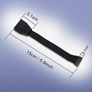 GINTOOYUN USB 3.0 Header Extension Cable,USB 3.0 19/20 Pin Male to Female Internal Extension Adapter(5.9 inch)