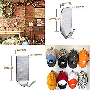 FOTYRIG Strong Adhesive Hooks Hat Hooks Hanger for Wall, Waterproof Stainless Steel Wall Hangers Sticky Hooks for Hanging Bathroom Kitchen Stick on Wall Hooks-16 Packs