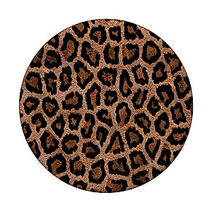 Cell Phone Button Holder Pop Out Knob Brown Leopard Print PopSockets PopGrip: Swappable Grip for Phones & Tablets