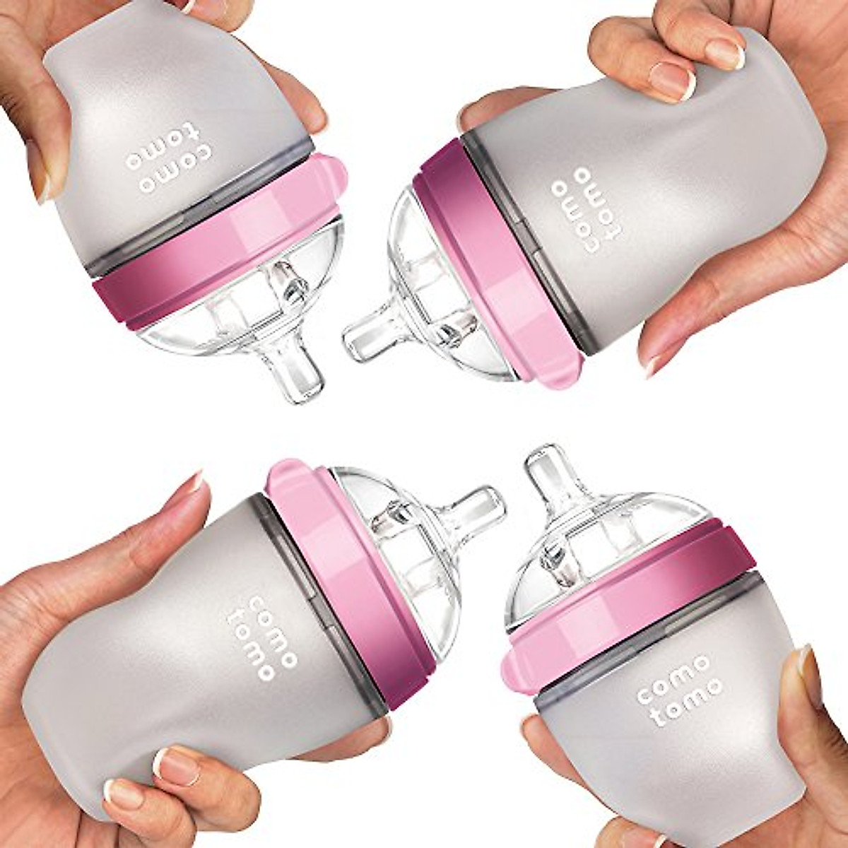 Comotomo Newborn Bottle Set Pink