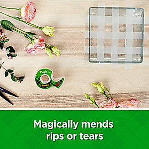 Scotch Magic Tape, 1 Roll, Great for Gift Wrapping, Numerous Applications, Invisible, Engineered for Repairing, 1/2 x 450 Inches, Dispensered (104)