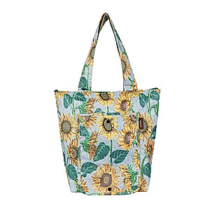 Sachi Heavy Duty Leak Proof Market Tote (Medium, Sunflower)