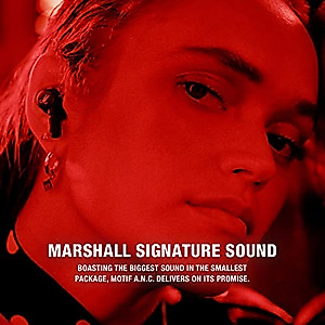 Marshall Motif True Wireless Noise Canceling Headphones, Black