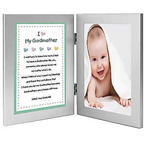 Poetry Gifts Baptism, Birthday or Christmas for Godmother, Add Godchild 4x6 Inch Photo