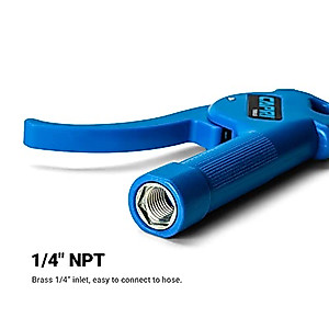 Capri Tools 21072 5-in Air Blow Gun with Rubber Tip, Blue