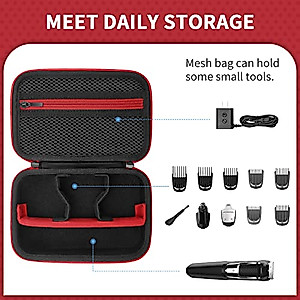 Yinke Case for Philips Norelco Multigroom Series 3000/5000, MG3750/MG5750/49 Beard Trimmer & attachments, Travel Storage Bag Hard Case Organizer (Series 3000/5000)