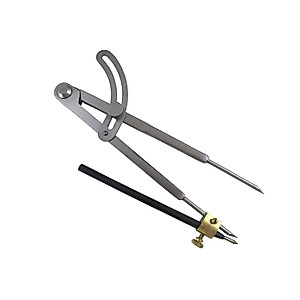 Taytools 469485 6” Firm Joint Dividers, Compass, Pencil Attachment, Carbide Scriber, Locking Mechanism, Hardened Points