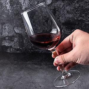 FAWLES Fully Tempered Wine Glasses, Shock Resistant Wine Glass Set for Red or White Wine, Dishwasher Safe Stem Glasses for Restaurants, Bars, Home (Set of 8, 15.5 oz)