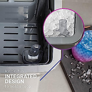 GE Profile Opal 1.0 Nugget Ice Maker| Countertop Pebble Ice Maker | Portable Ice Machine Makes up to 34 lbs. of Ice Per Day | Stainless Steel Finish