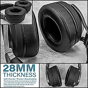 Earpads Compatible with Virtuoso RGB Wireless SE Gaming Headset - Memory Foam Earcups - PU Ear Cushions I (Black)