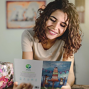 Tree-Free Greetings - Humorous Birthday Cards - Artful Designs - 1 Card + Matching Envelopes - Made in USA - 100% Recycled Paper - 5"x7" - Cake Advice (GO65231)