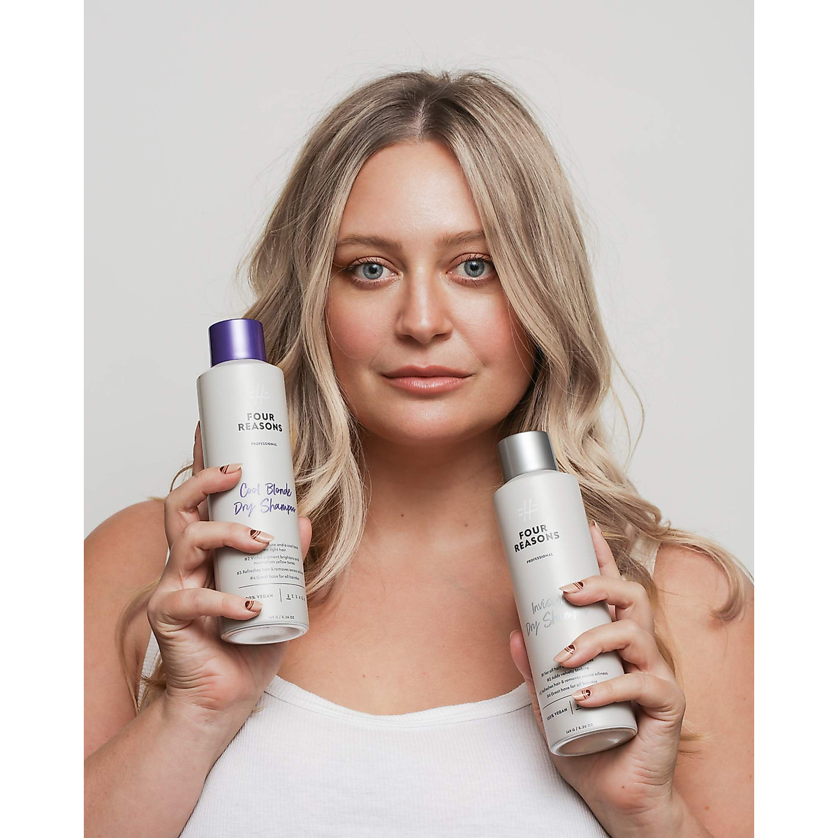 FOUR REASONS Purple Shampoo - Eliminates Brassy Tones in Blonde, Platinum, Gray Hair - Vegan & Cruelty-Free Toner - 10.15 fl oz