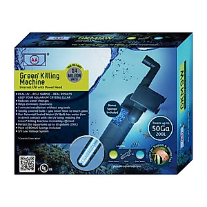 AA GKM9W Internal UV for Aquariums up to 50Ga,Black