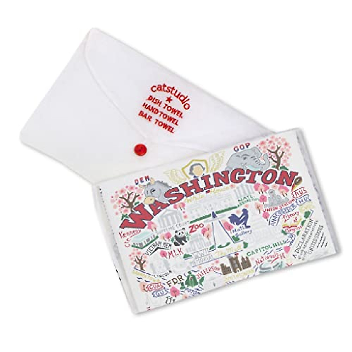Catstudio Washington DC Dish & Hand Towel | Great for Kitchen, Bar, & Bathroom