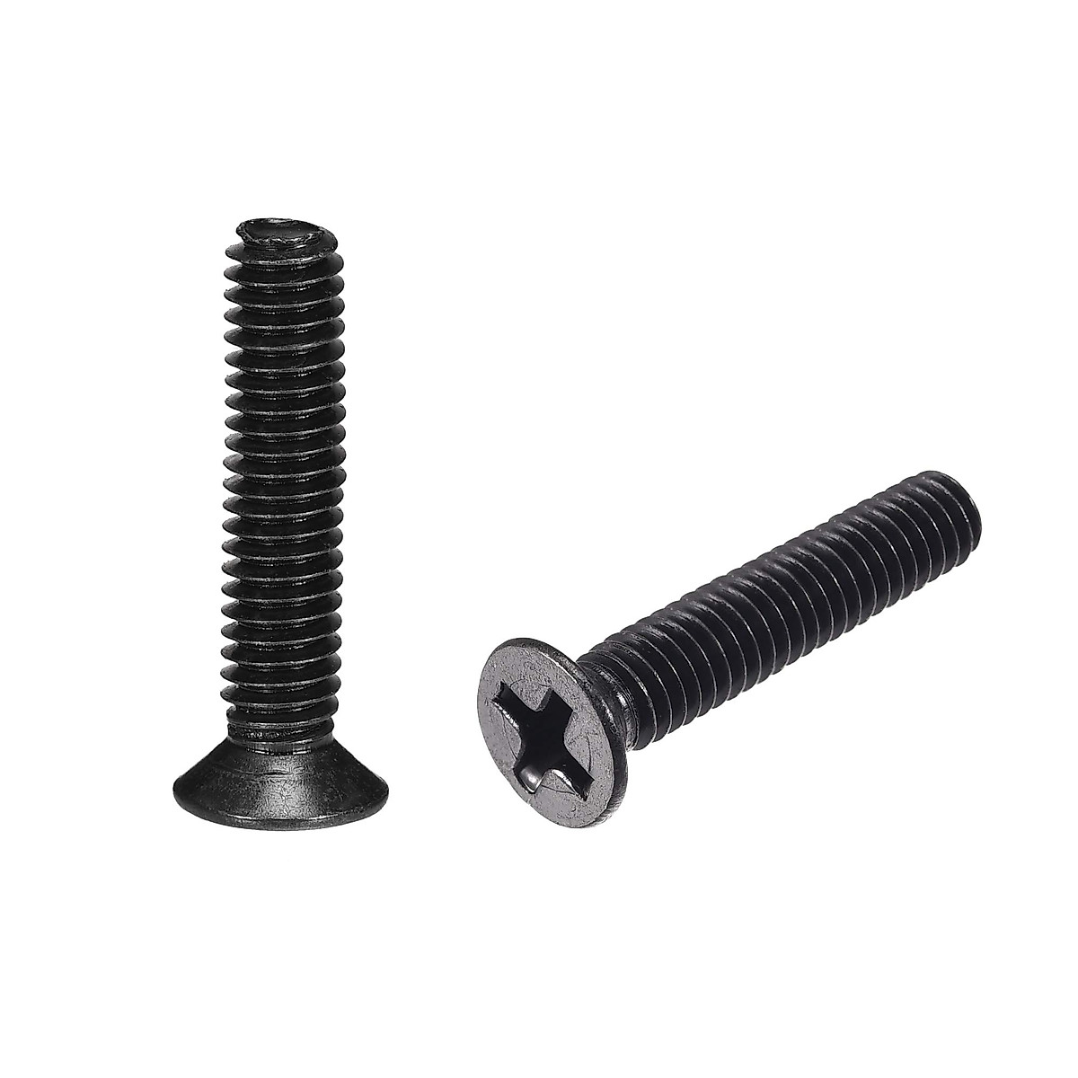uxcell M4 x 18mm Phillips Screw Fastener Black for Laptop PC TV Fan Switch 200pcs