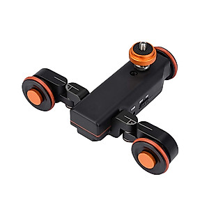 Tosuny L4X Mini Motorized Camera Slider with Remote Controller, 3 Speeds Video Camera Pulley Car Dolly Rolling Slider Skater, Compatible with DLSR Cameras, Action Cameras, and Cellphone
