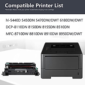 LISK 1 Pack Compatible DR720 DR-720 Black Drum Unit Replacement for Brother 5440D 5470DW/DWT 8110DN 8155DN 8710DW 8150DN 8810DW 8950DW/DWT Printer, Sold by LITQUA, LQ DR-720 1PK