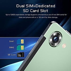 ICRPSTU 10.1 Inch Tablet, Tablet Dual Speakers Octa Core Processor 8GB 256GB 100-240V Green for Android 12 for Home (US Plug)