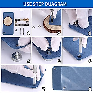 1/4 Inch Grommet Kit 200 Sets Metal Grommets Eyelets with 3 Pieces Install Setting Tool and Storage Box Kit for Fabric Leather Tarps Curtains (4 Colors)