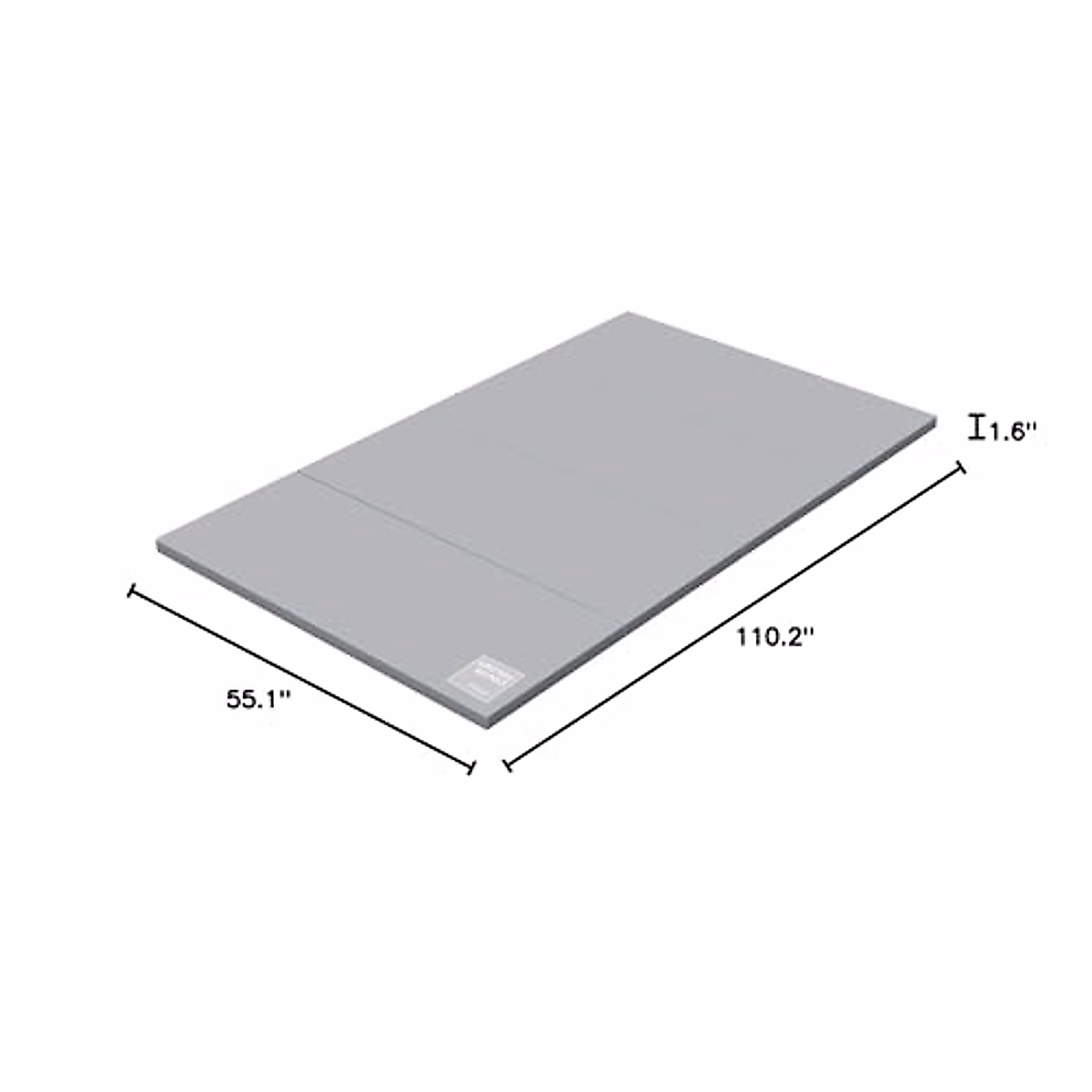 ALZIP MAT Eco Silion Urban, Folding Baby Play Mat Eco-Friendly Non-Toxic Non-Slip Reversible Waterproof (XG (110x55 inch), Grey)