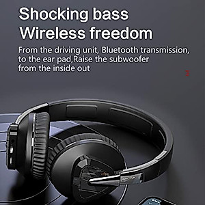 Lovskoo Over-Ear Headphones Adjus-Table Wireless Headset with Hi-Fi Stereo, 16Hours Playtime, Foldable Bluetooth Headphones, Noise Cancelling Headphones, Wireless Headphones Cool Stuff Birthday Gifts